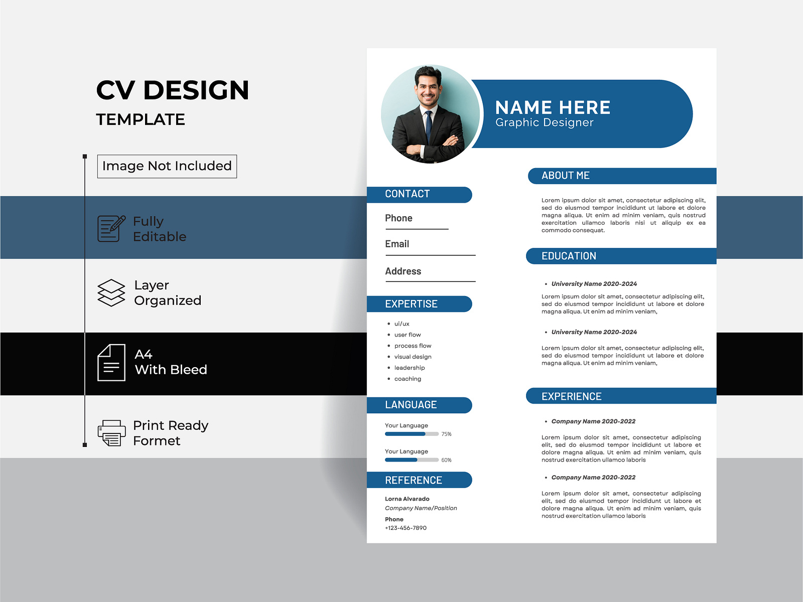 Professional Resume CV Template Layout by Sabbir Ahmad (Hridoy) on Dribbble