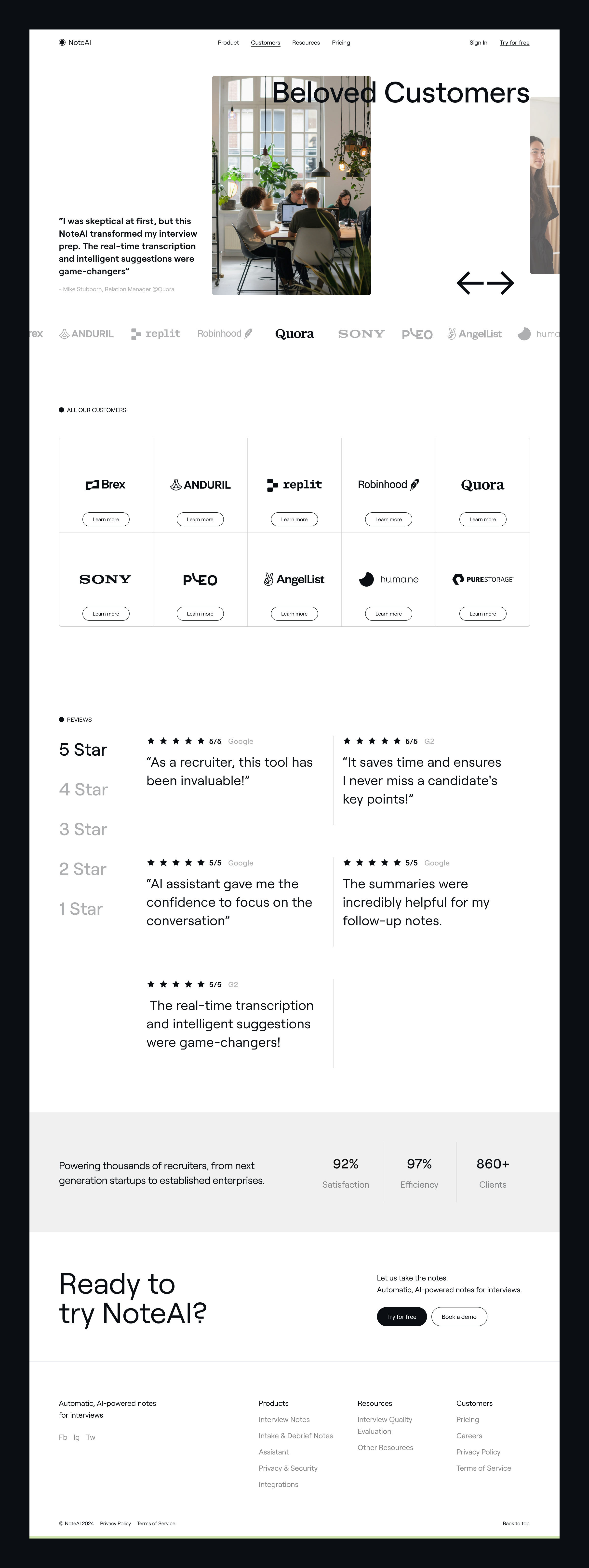 Note AI - Landing Page | UI/UX Design by Pixelate Design for Pixelate Studio on Dribbble