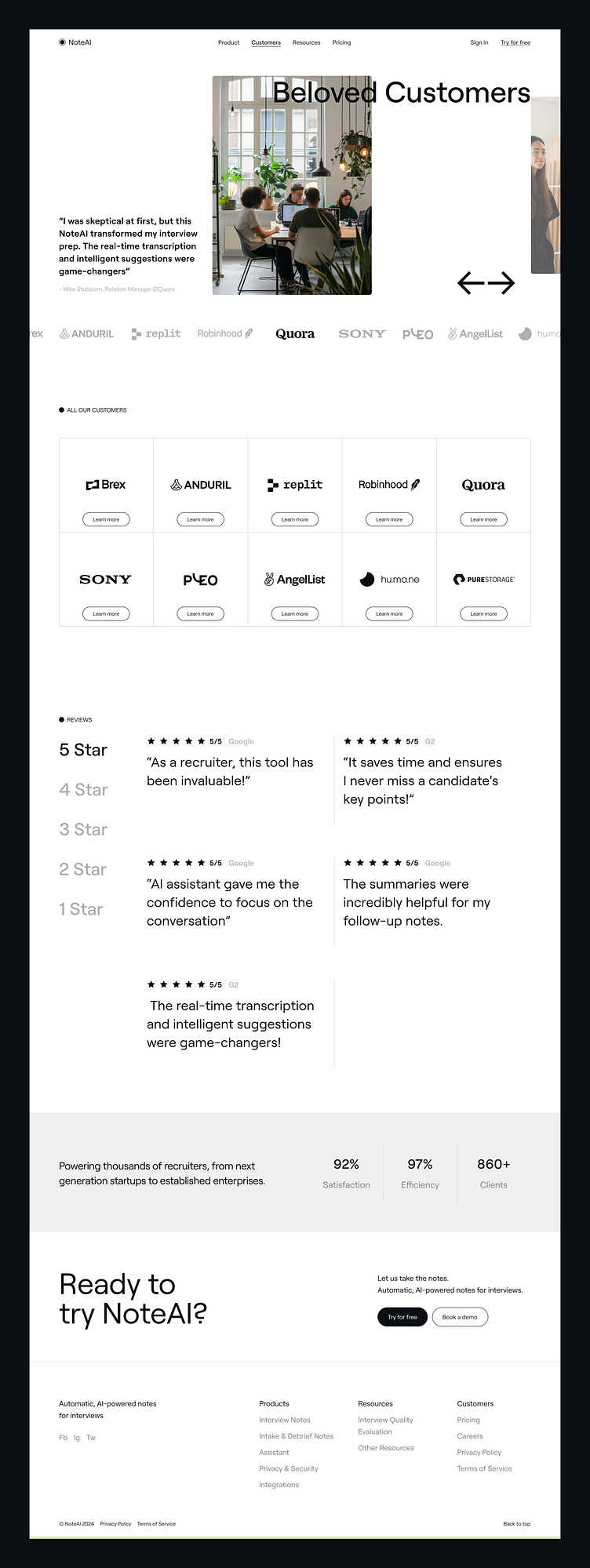 Note AI - Landing Page | UI/UX Design by Pixelate Design for Pixelate ... Note AI - Landing Page | UI/UX Design by Pixelate Design for Pixelate ...
