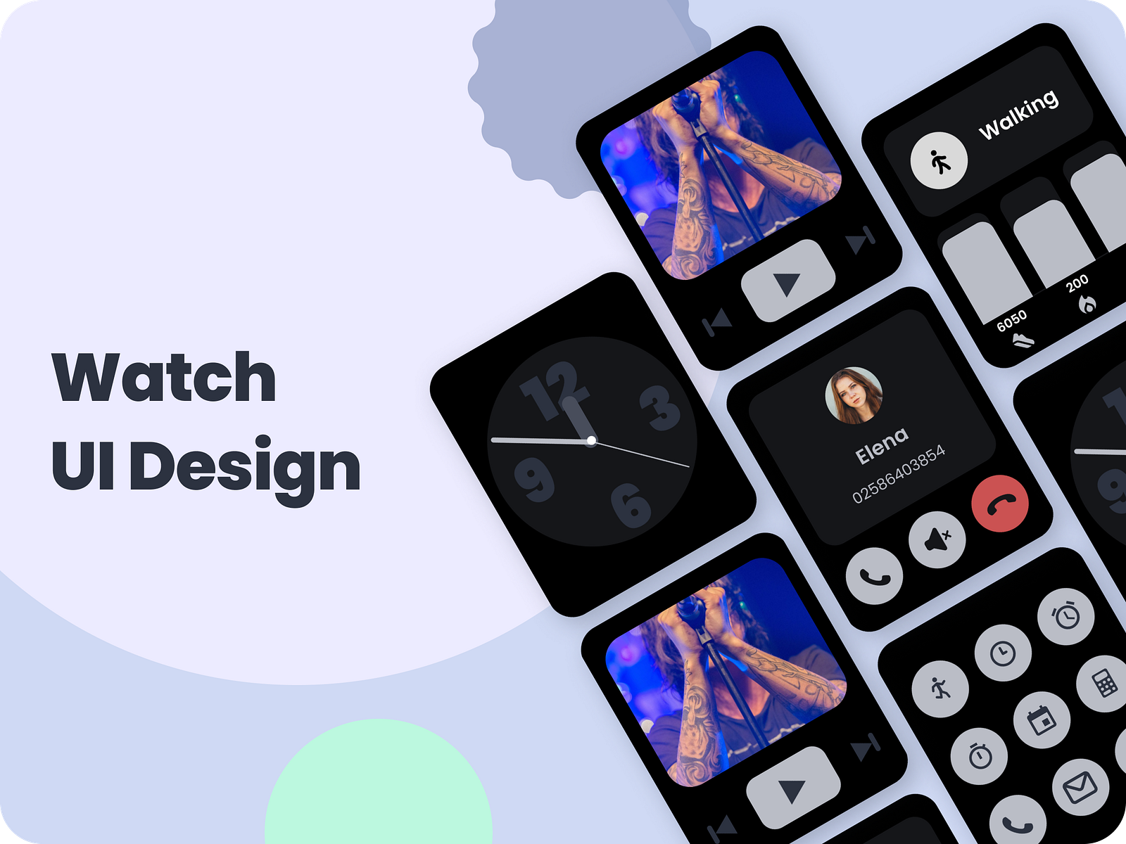 Smart Watch UI Design by Shaon on Dribbble