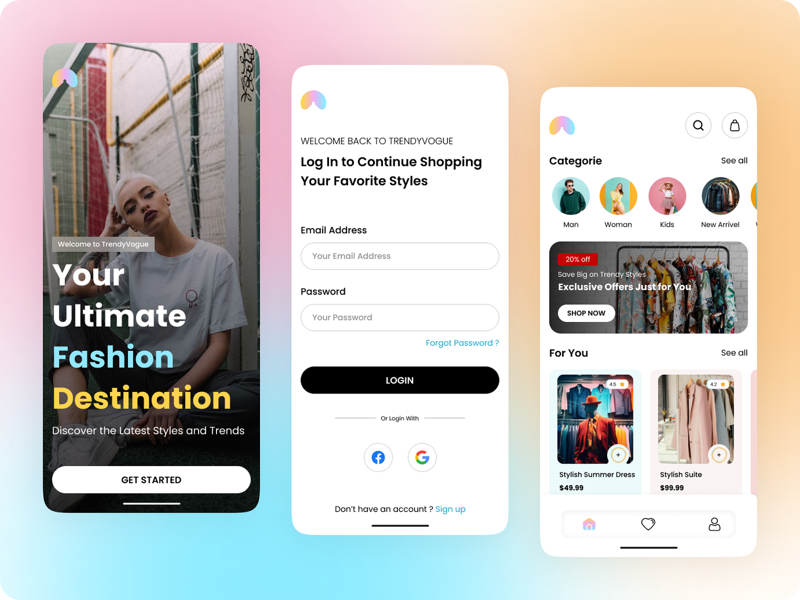 Shopping Mobile App Ui Design by Teqnoman Designs on Dribbble