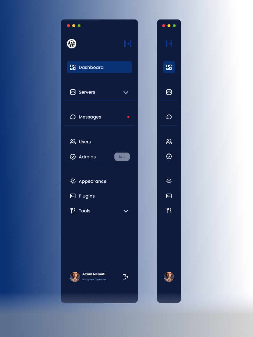 Responsive Sidebar Design by Azam Nemati on Dribbble