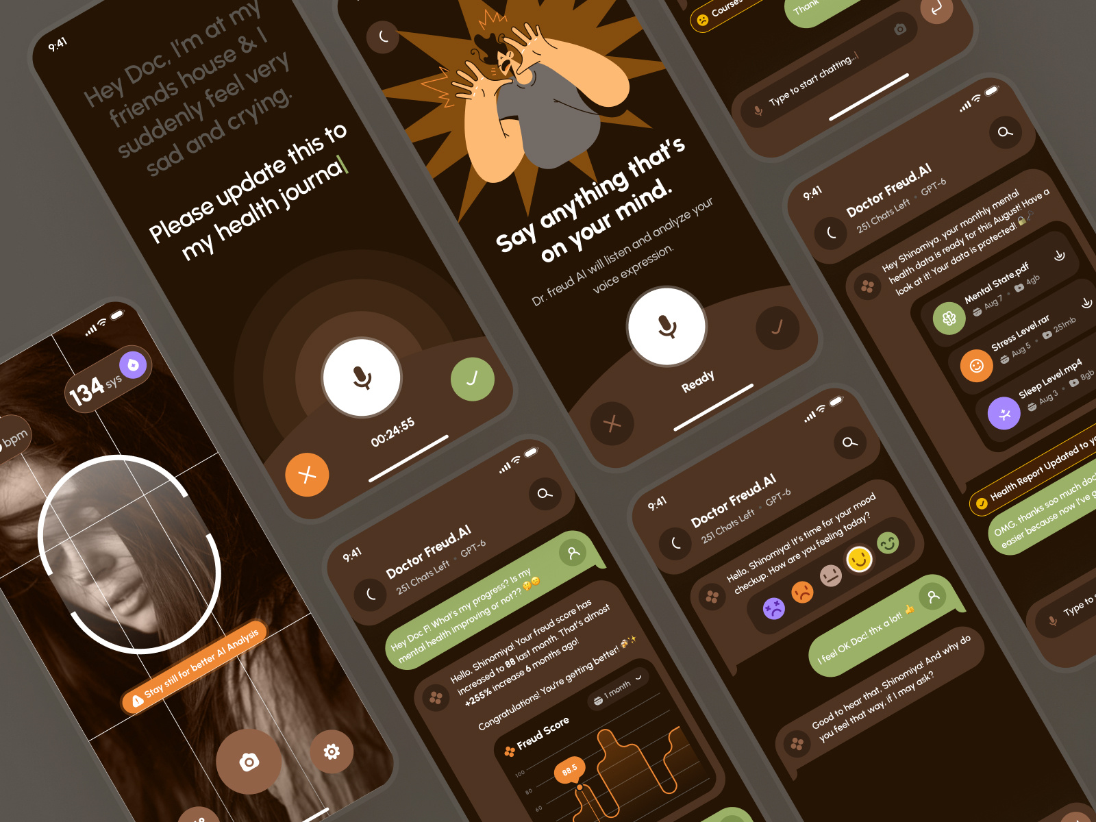 freud: AI Mental Health App | Mindful AI Chatbot Companion UIUX by ...