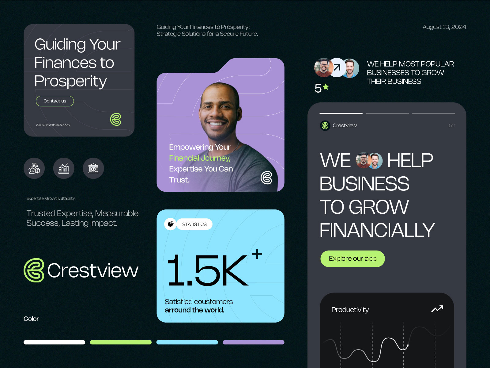 Crestview - Logo & Branding by MD Abdullah on Dribbble
