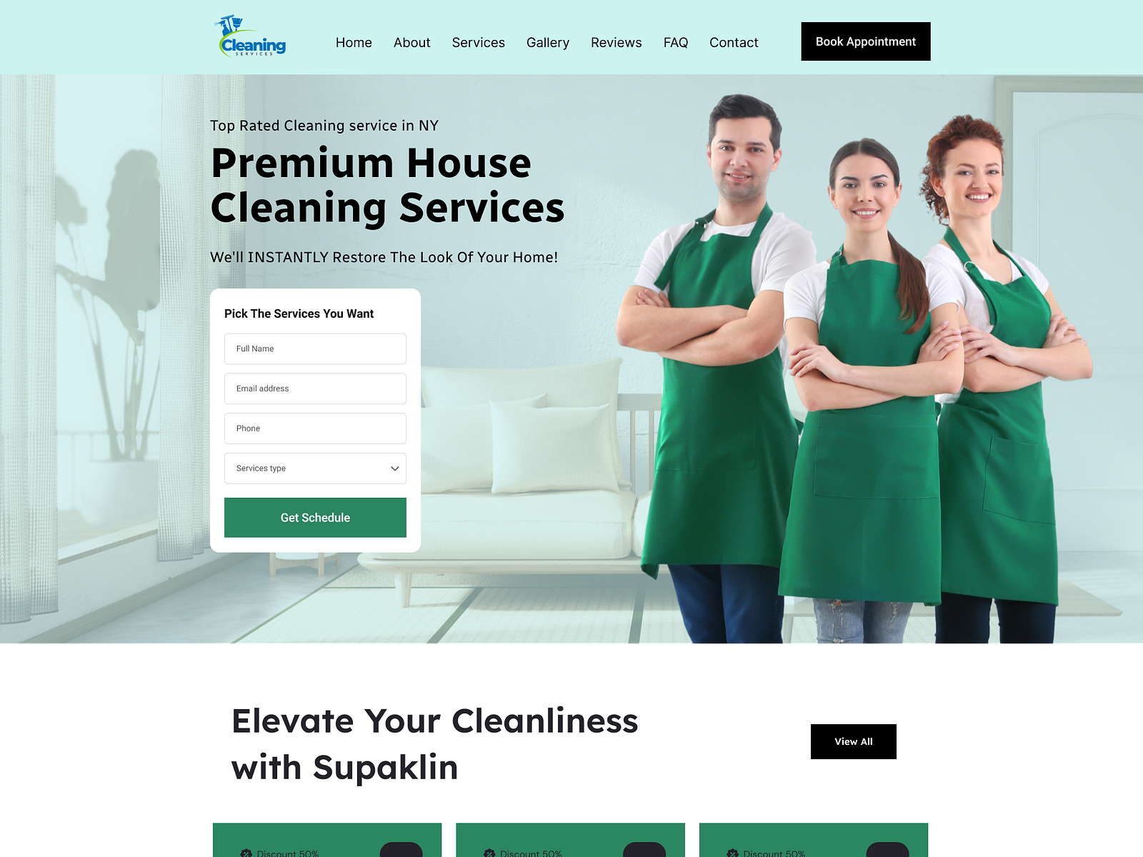 House Cleaning Website Design by Tanjilur Rahman on Dribbble