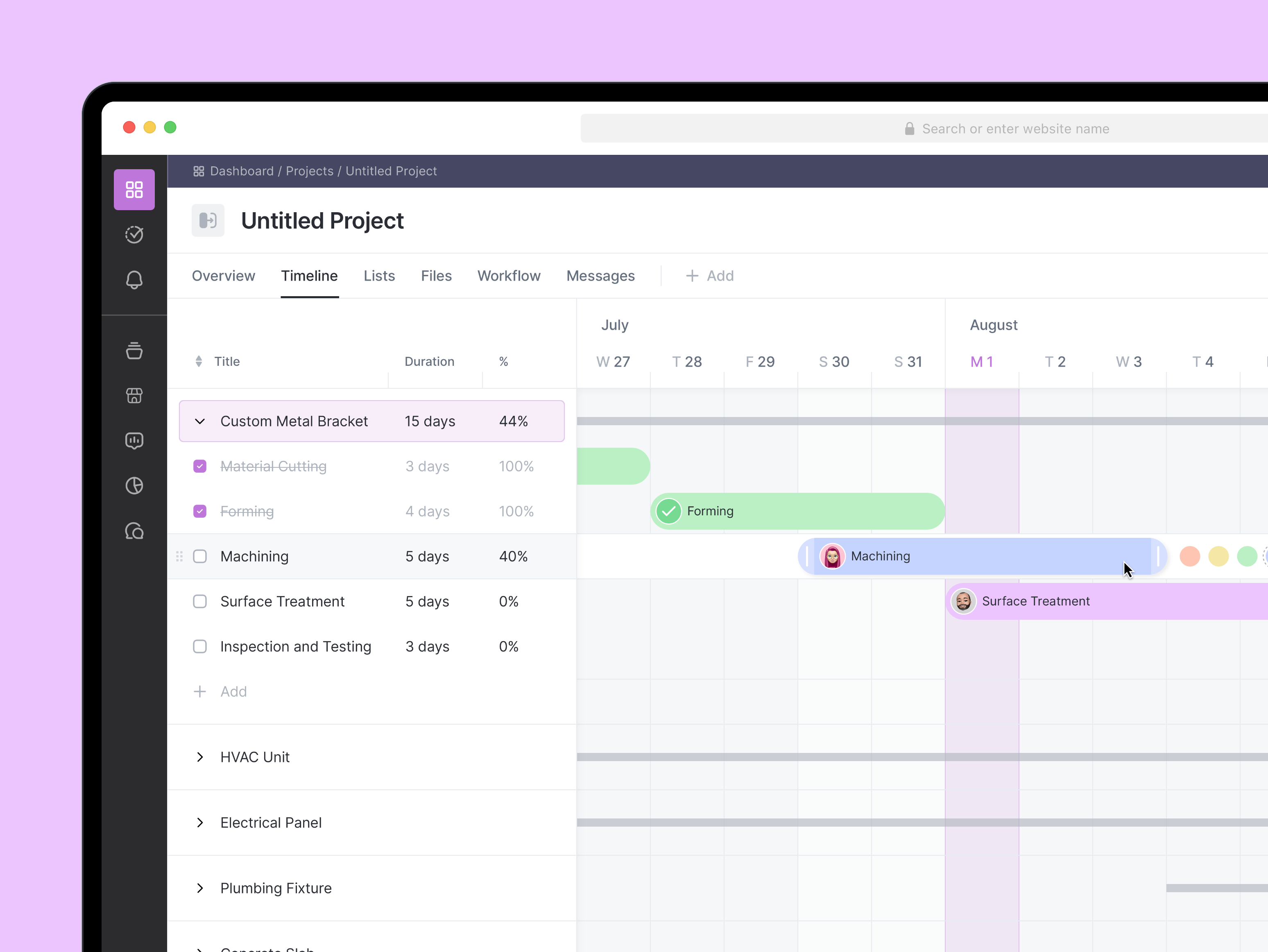 Project Management Web App : Gantt Chart | UI/UX by Solus, inc. on Dribbble