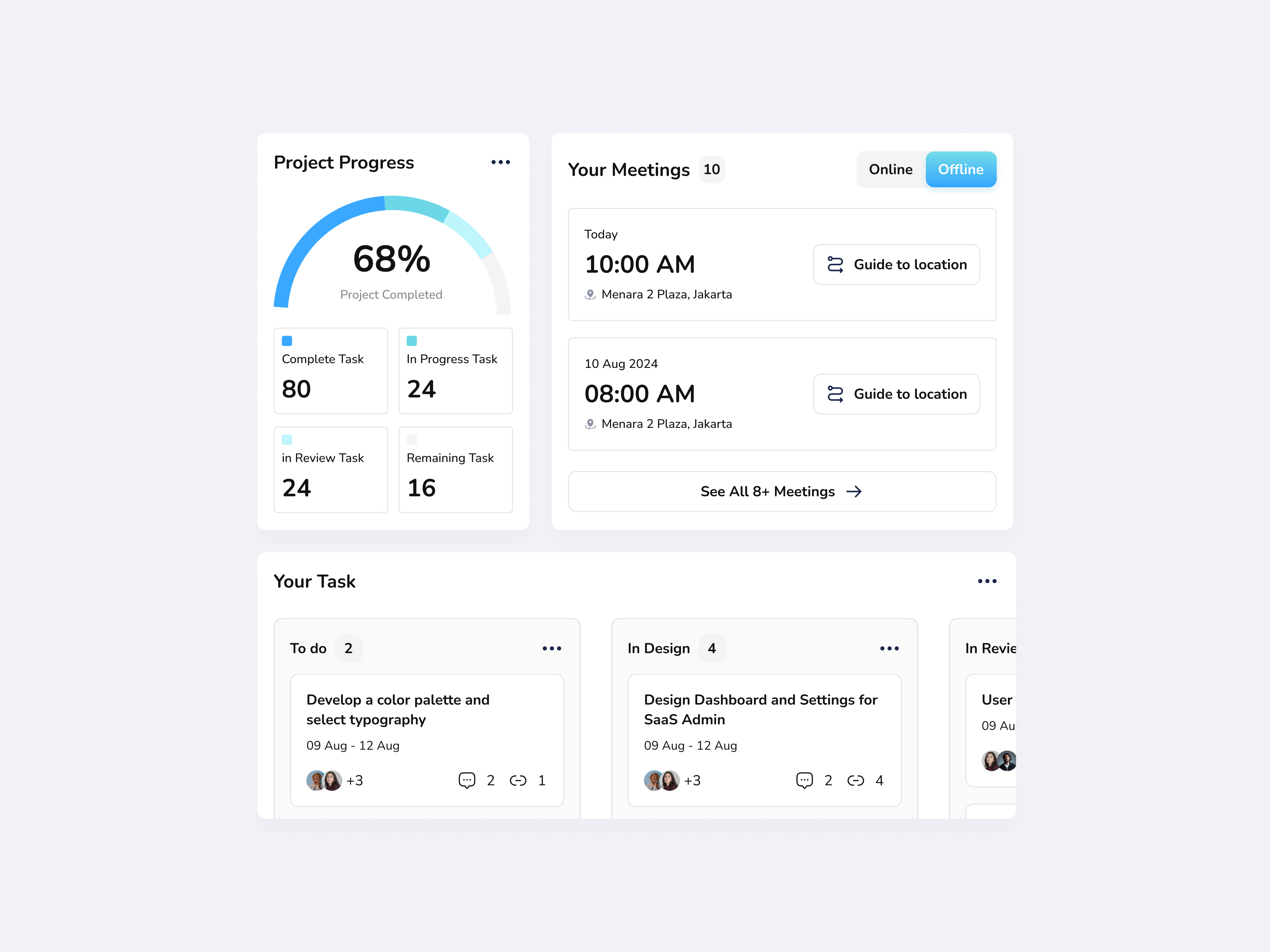 Project & Task Management - Dashboard Design by Mochammad Naufal 🦅 for ...