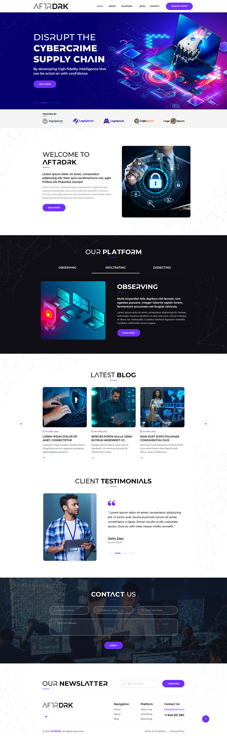 Cyber Security Website Design by fox_webtech on Dribbble