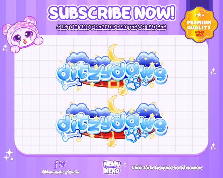 💙CUSTOM VTUBER LOGO TEXT💙 by Nemu Neko on Dribbble