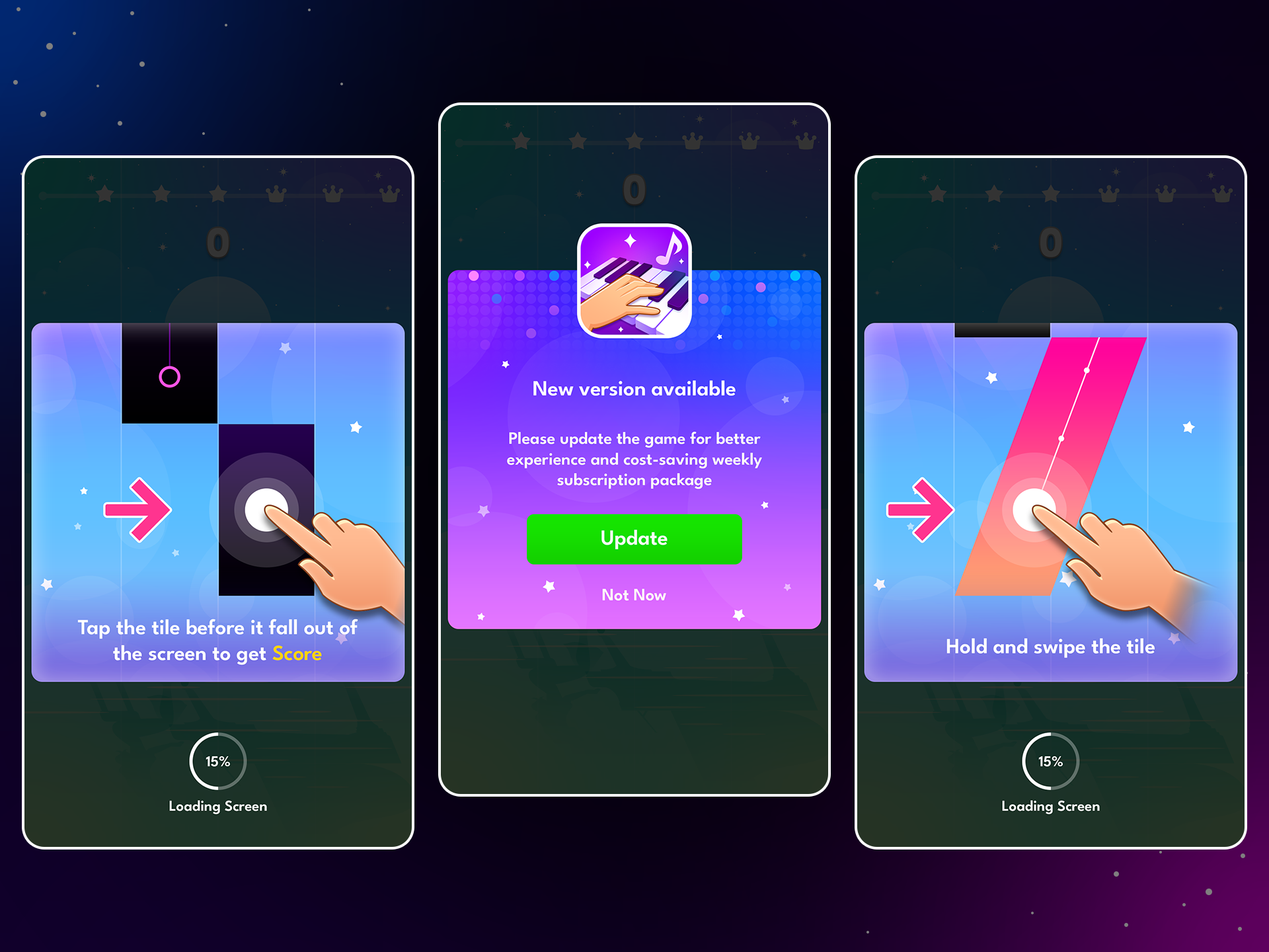 Piano Perfect Tiles: UI/UX by Alien3287 on Dribbble
