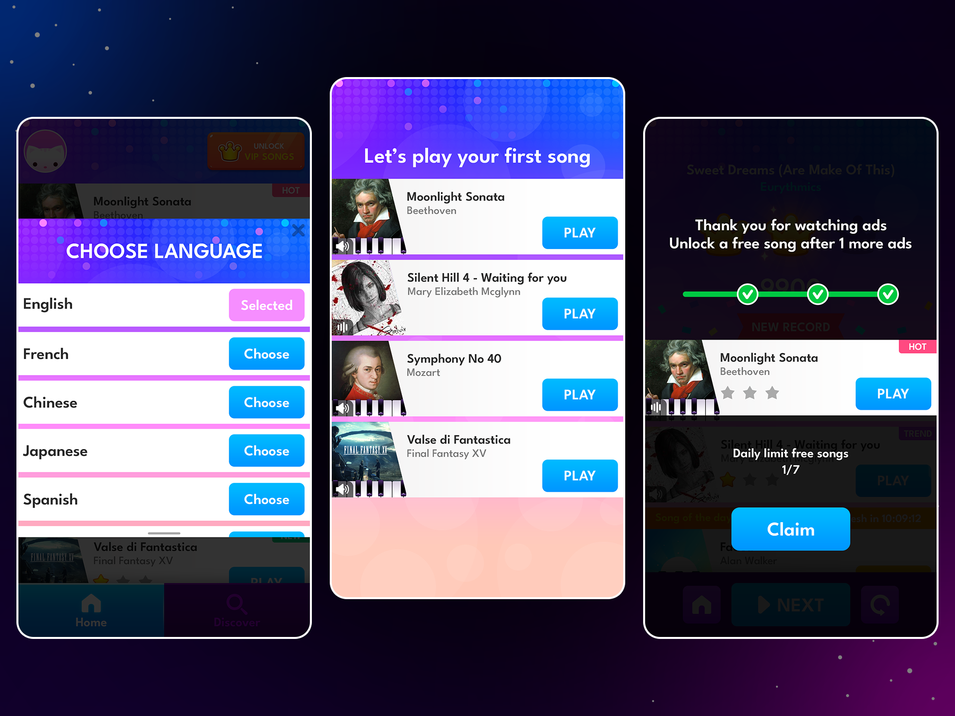 Piano Perfect Tiles: UI/UX by Alien3287 on Dribbble