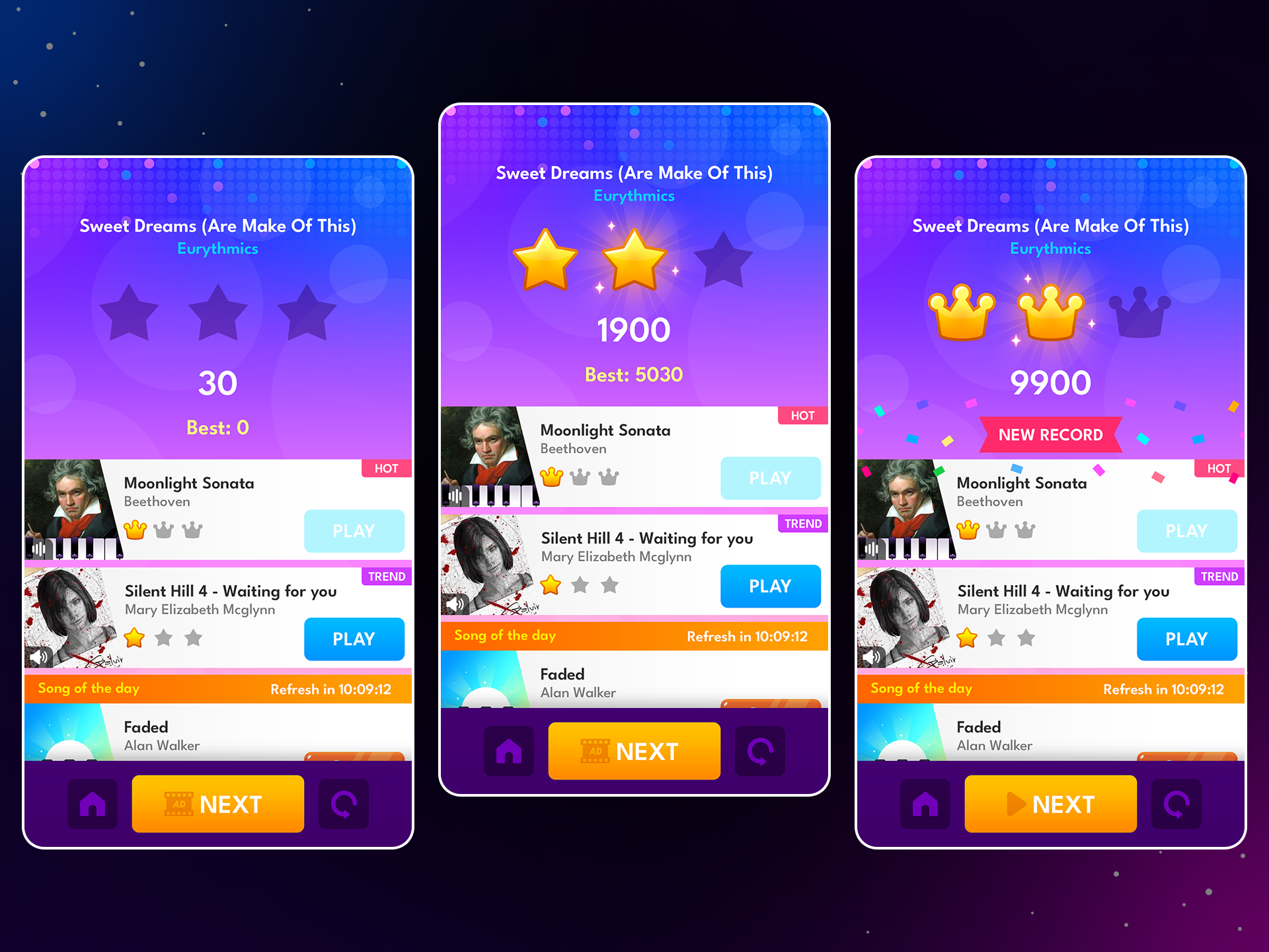 Piano Perfect Tiles: UI/UX by Alien3287 on Dribbble
