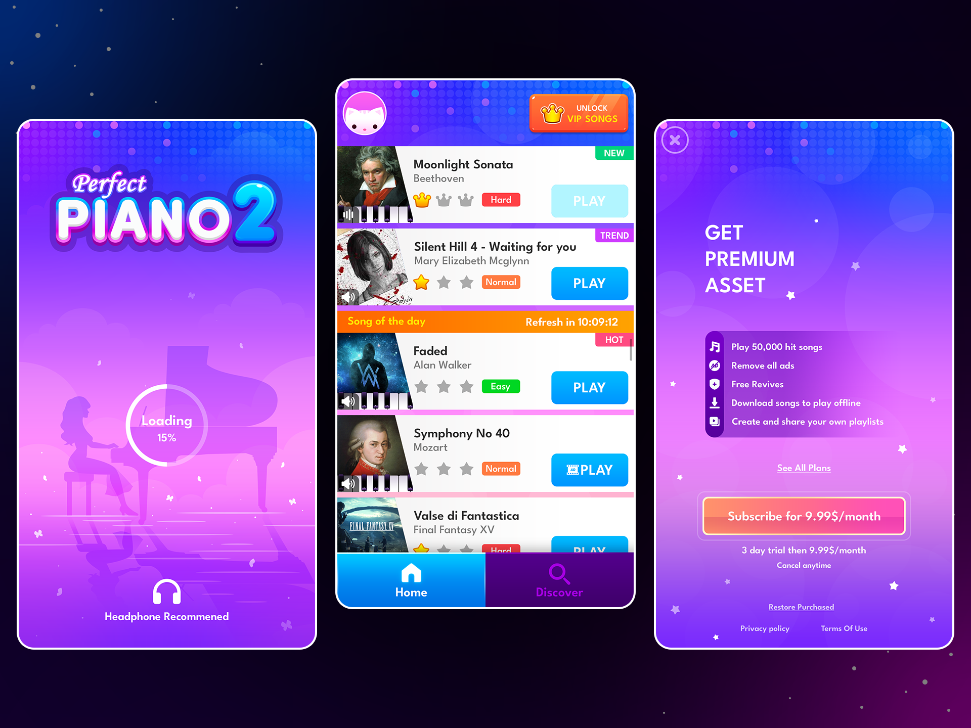 Piano Perfect Tiles: UI/UX by Alien3287 on Dribbble