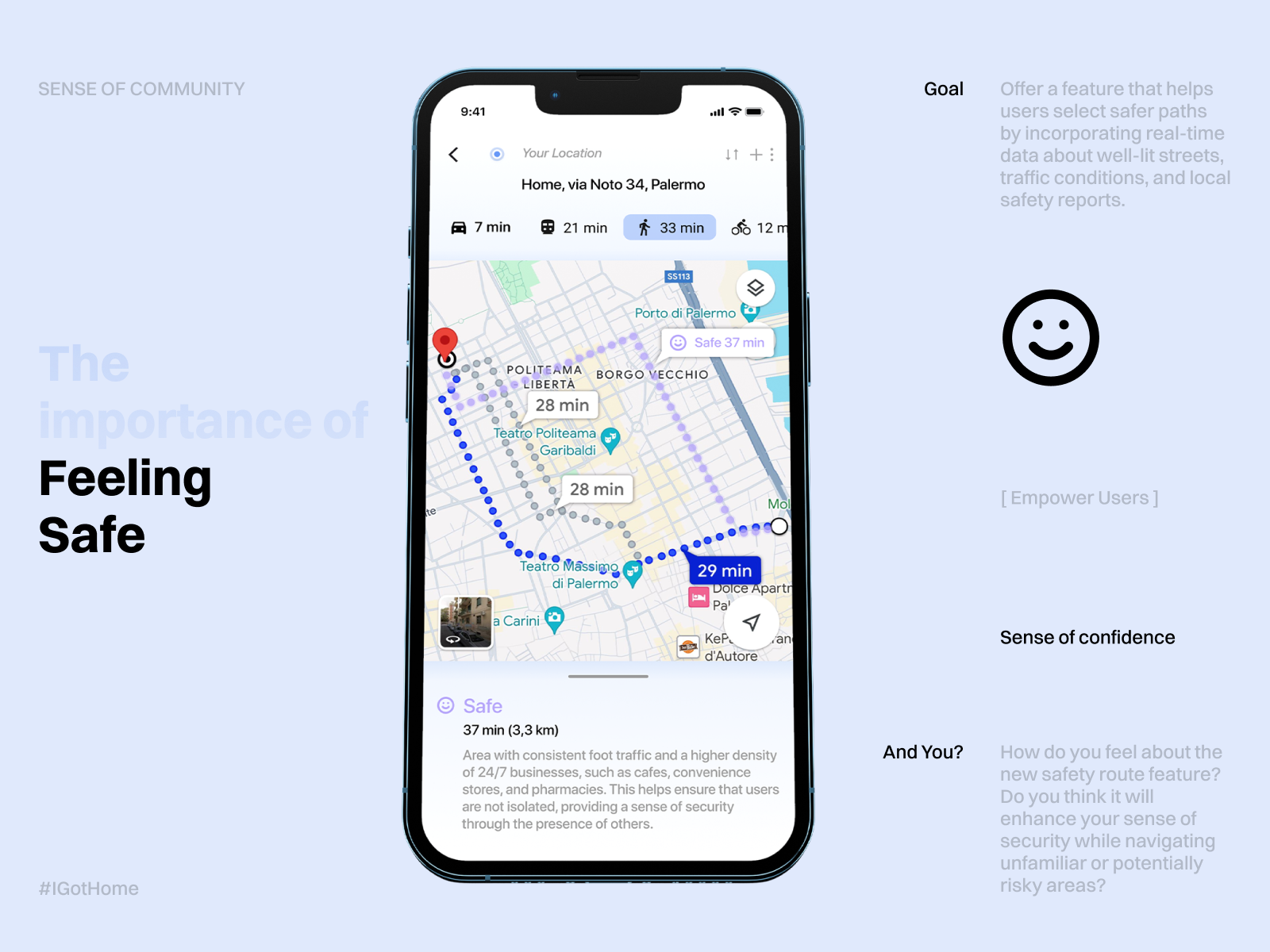 Google Maps Safety Feature by Alice Lo Nardo on Dribbble