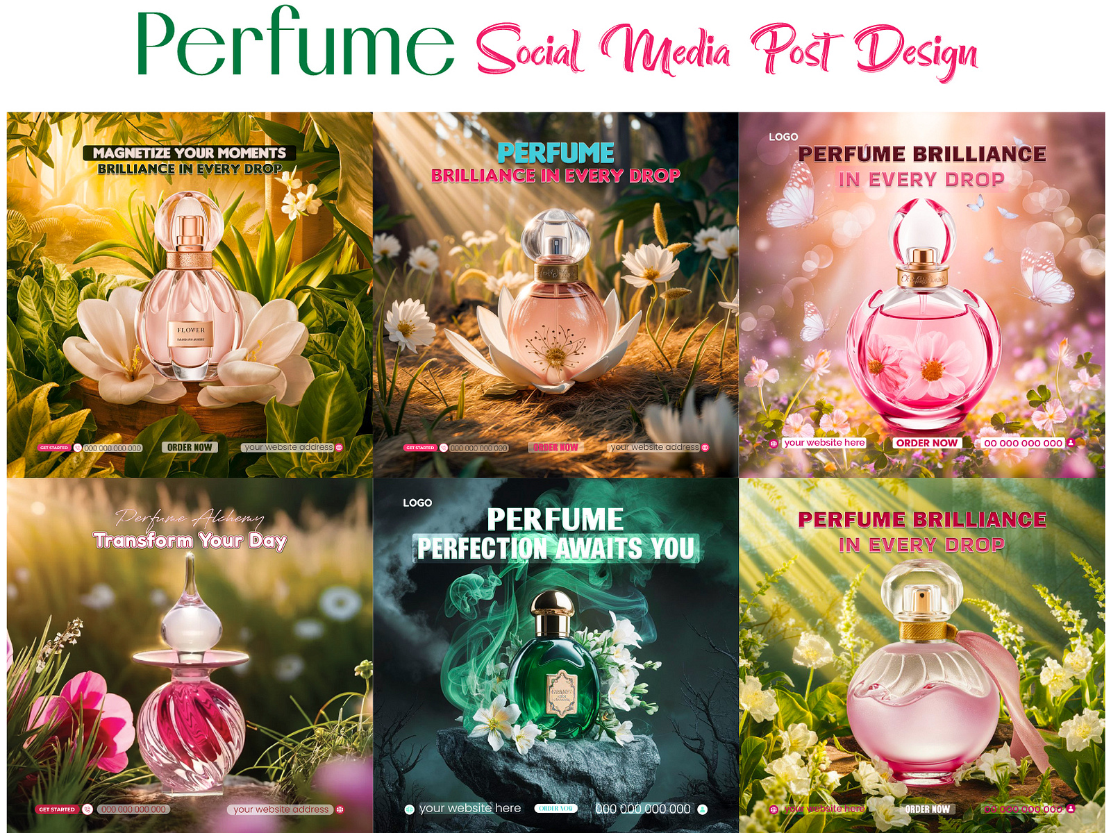 Perfume post design bundle. by Mj vectart on Dribbble
