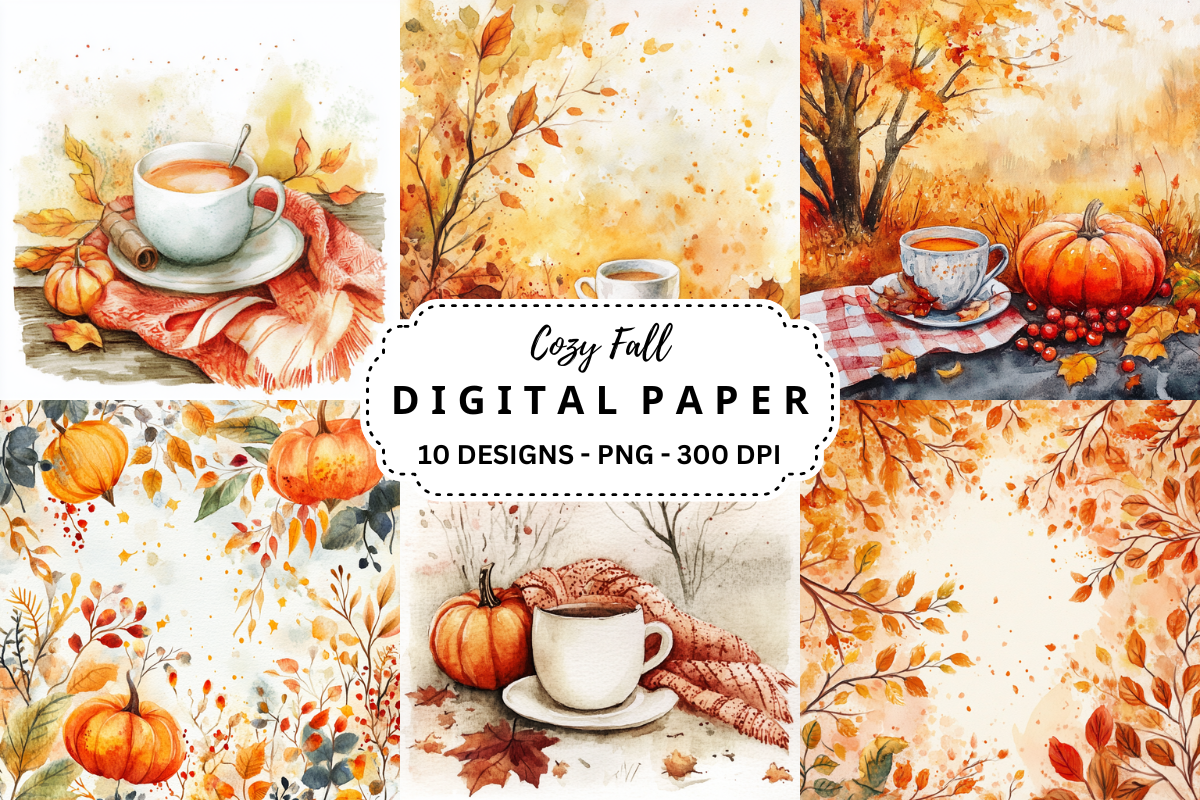 Watercolor Cozy Fall Background by Adrian on Dribbble