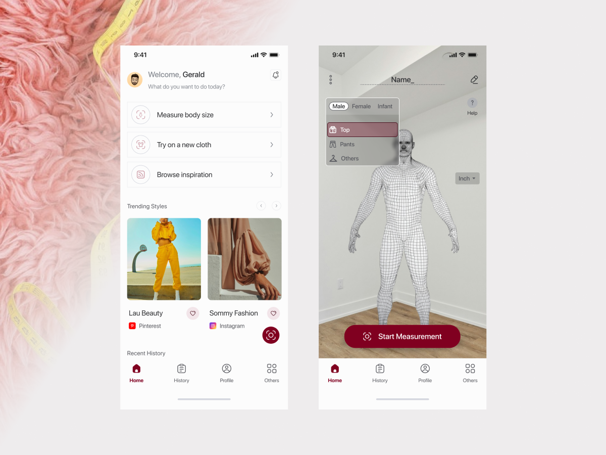 Home screen -Stitchmate by Gerald on Dribbble