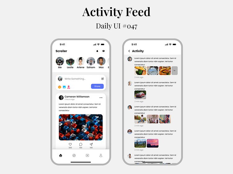 Activity Feed - Daily UI #047 by Azis Nurfajari on Dribbble