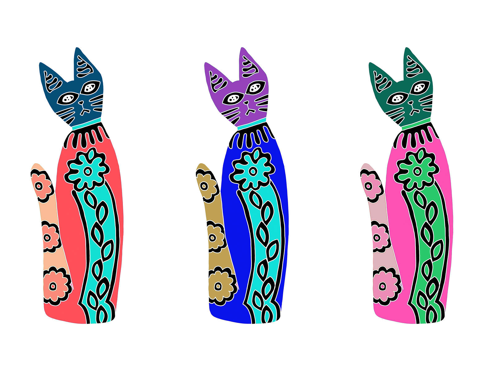 Meow The Cat, All Cats, Inverse by Lamia M on Dribbble