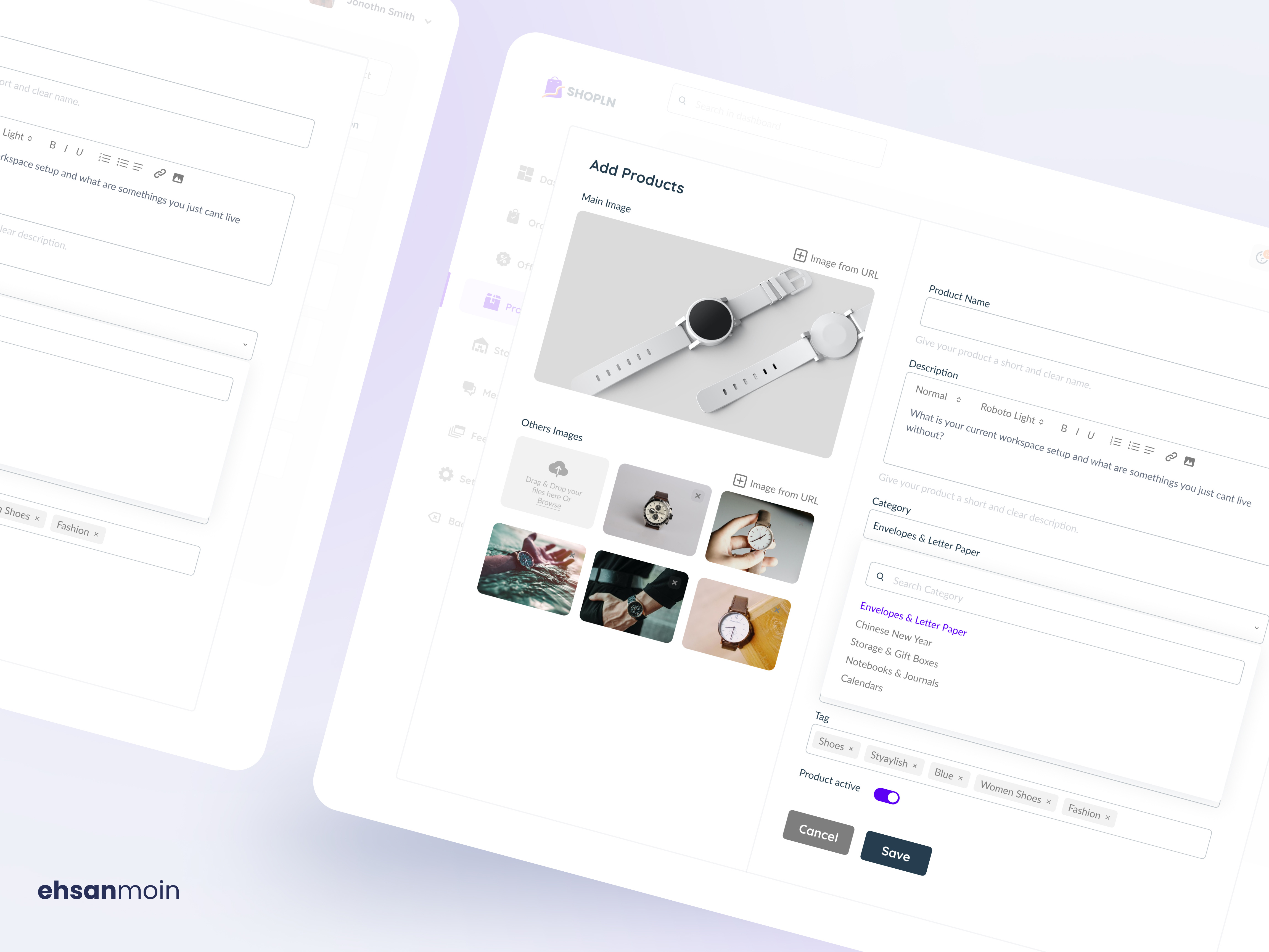 Shopln: Add Products by Ehsan Moin → ️ Hire Now on Dribbble