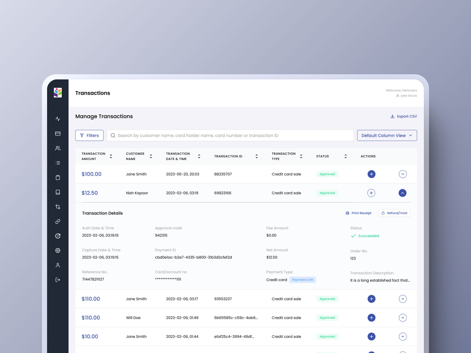 Transaction Tables - Case study by Shahzad Mirza for Denovers: UX/UI ...