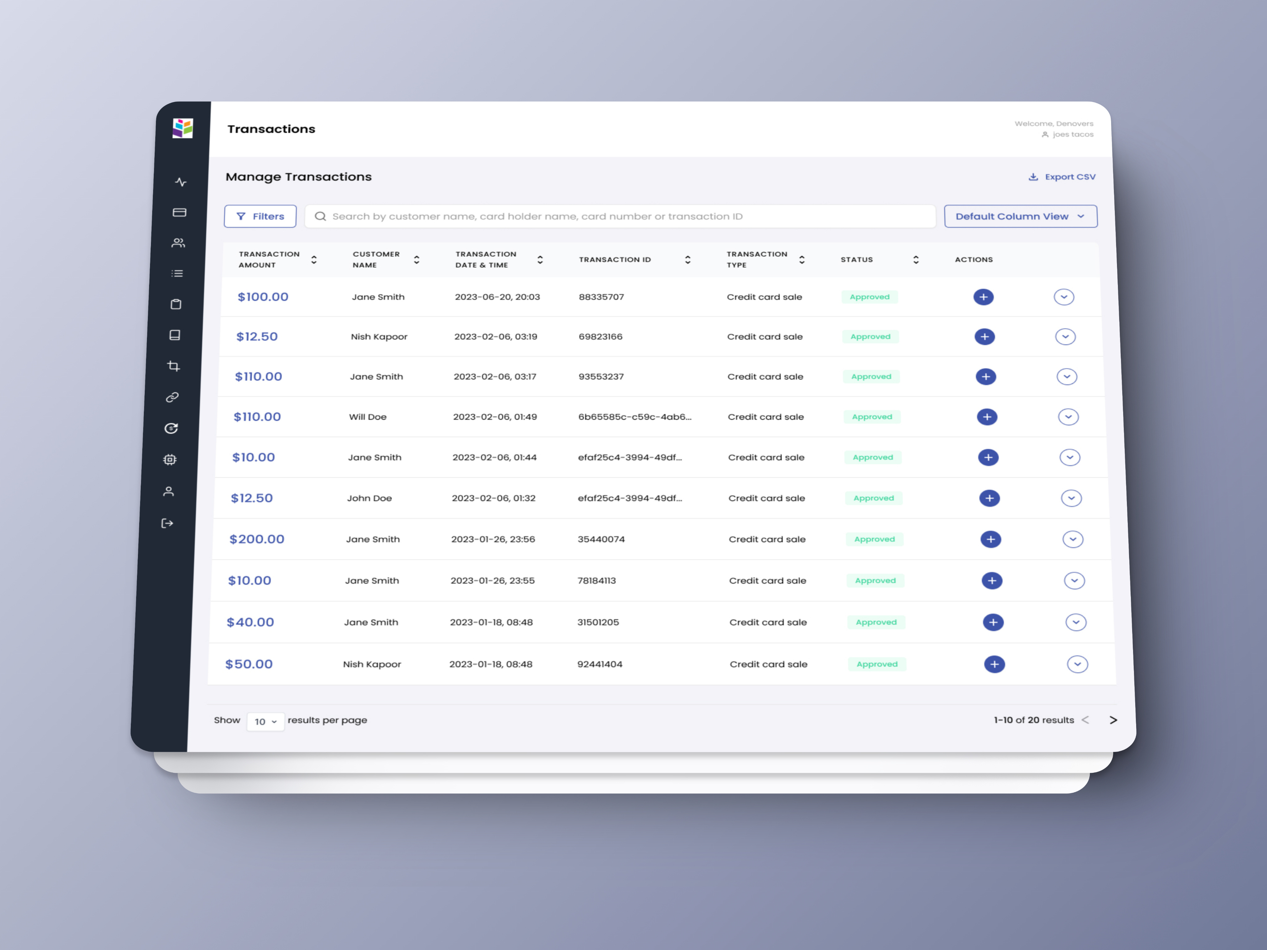 Transaction Tables - Case study by Shahzad Mirza for Denovers: UX/UI ...