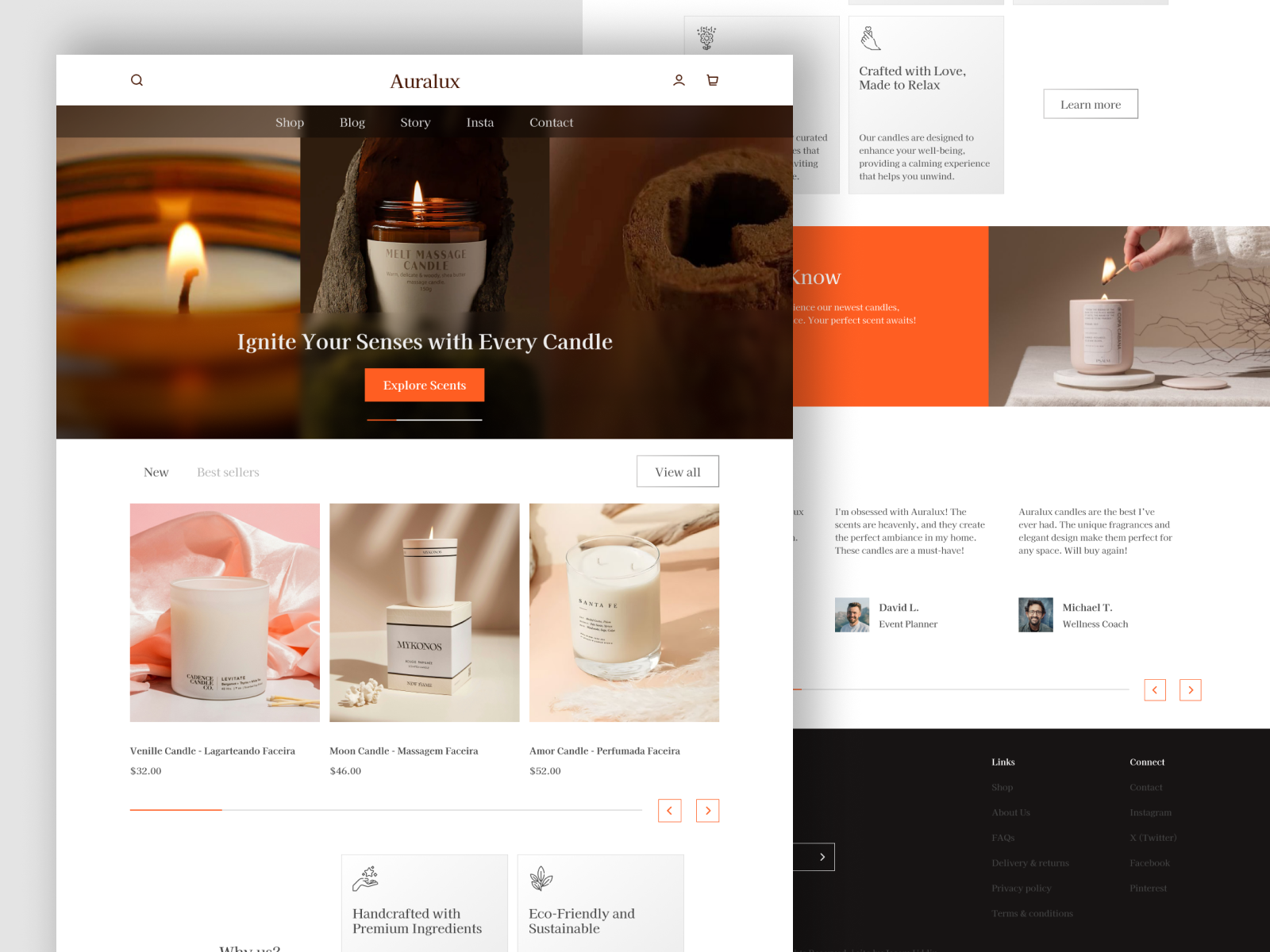 Scented candle website landing page by Jasem Uddin on Dribbble