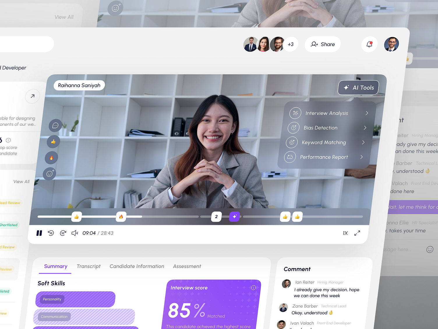 Hirely AI - HR Dashboard recruitment by Nija Design for Nija Works on Dribbble