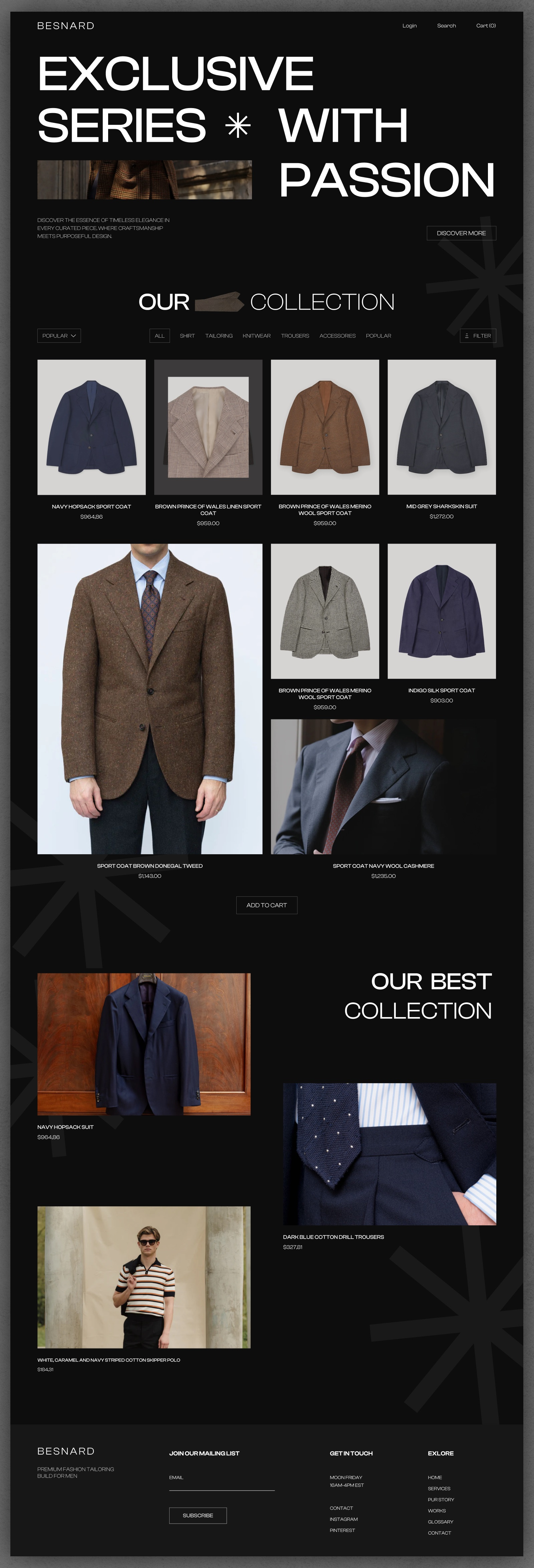 Besnard - Fashion Ecommerce Minimalist Modern Website Collection by ...