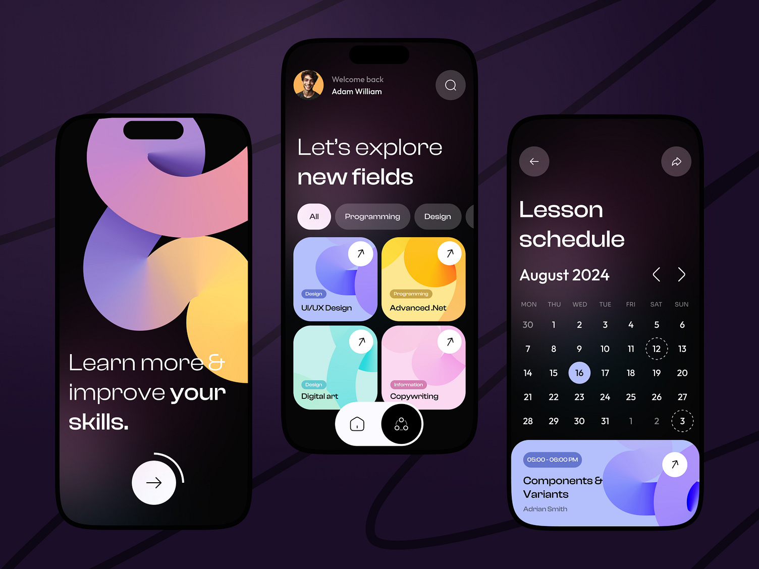 Online Education - Mobile app by Anastasia Golovko on Dribbble