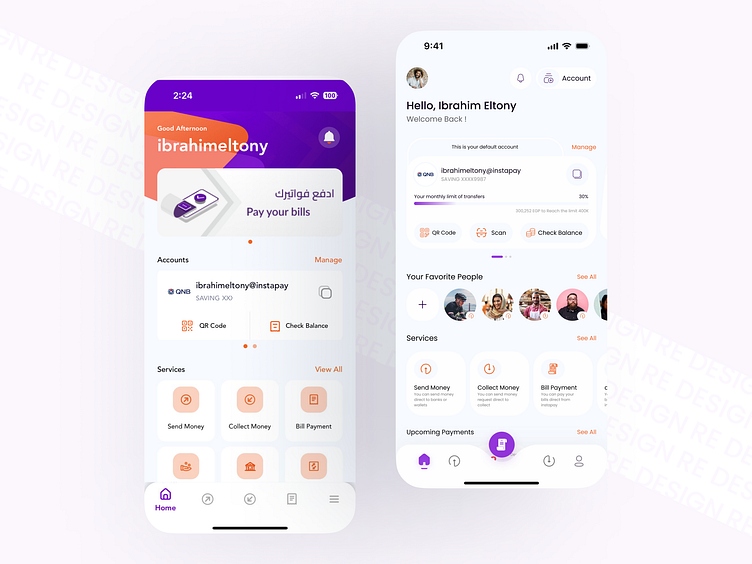 Redesign InstaPay App | UX/UI by Ibrahim Eltony on Dribbble