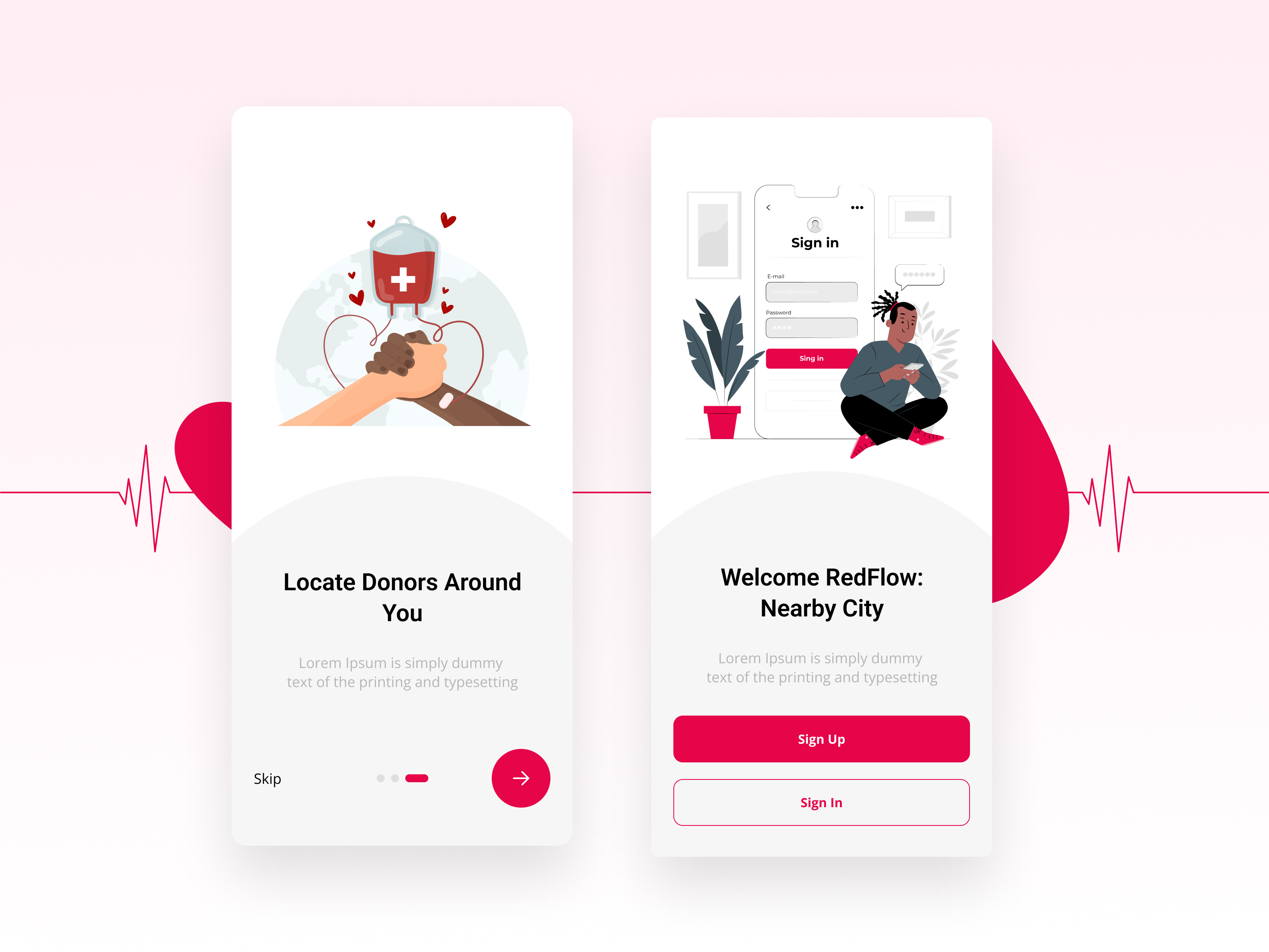 Blood Donation Mobile App UI/UX Design by MD Sabbir Hosen on Dribbble