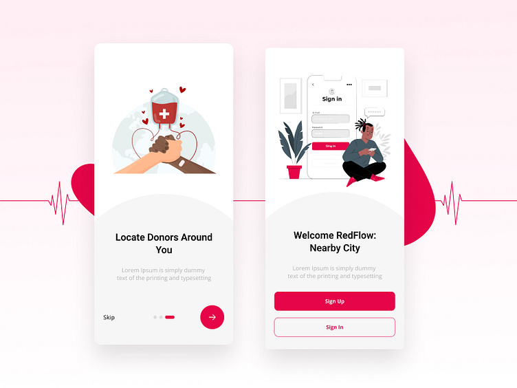Blood Donation Mobile App UI/UX Design by Sabbir Ahmed on Dribbble