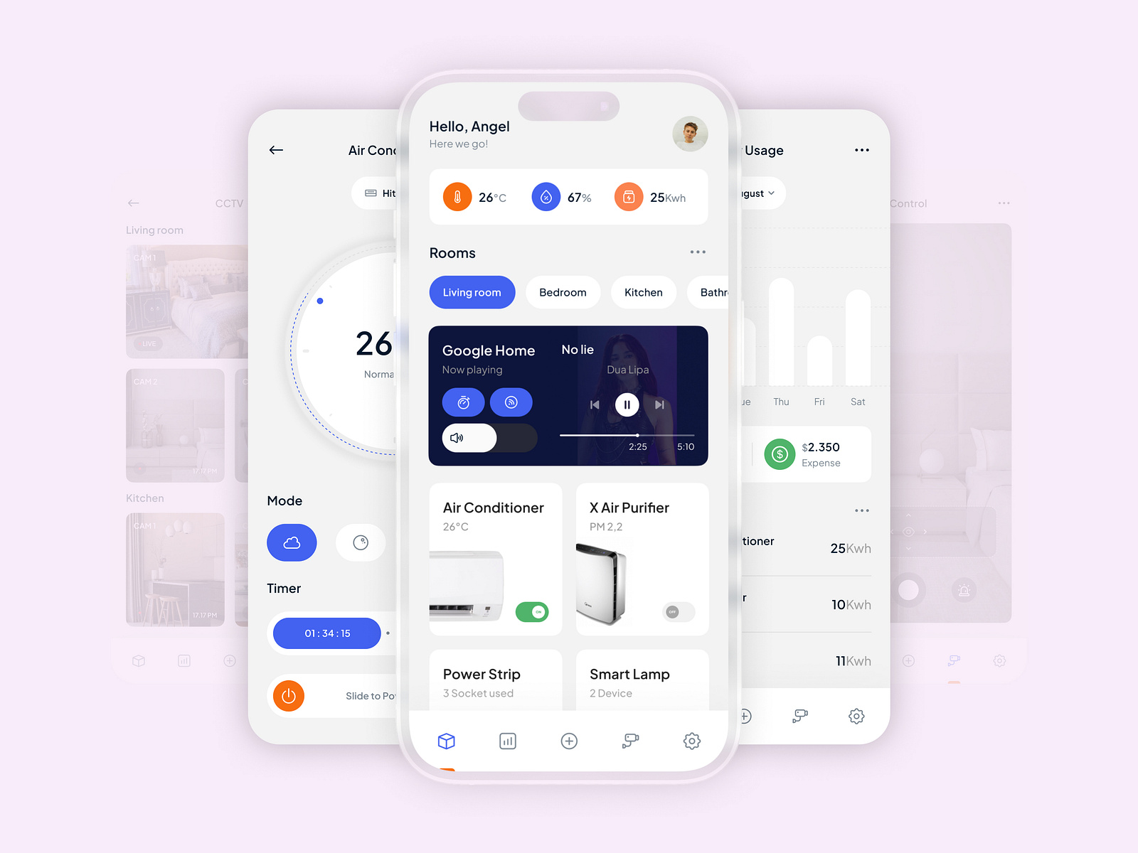 Trending Smart Home App UI Design by Design Wizard on Dribbble