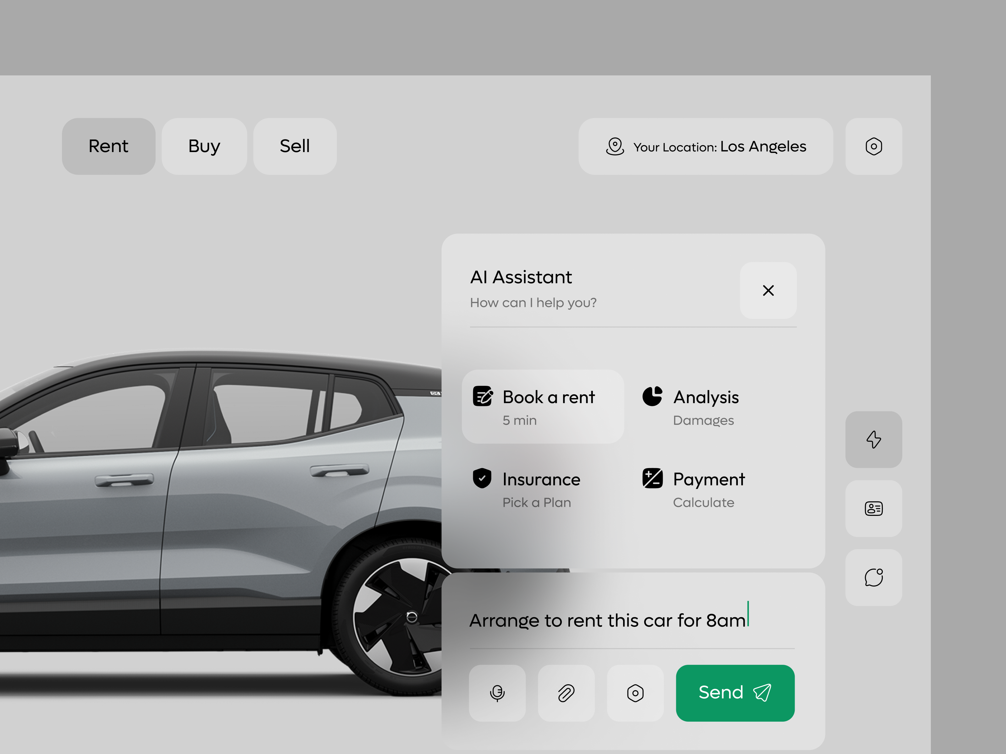 Car Rent AI Assistant Dashboard by Jack R. for RonDesignLab ⭐️ on Dribbble