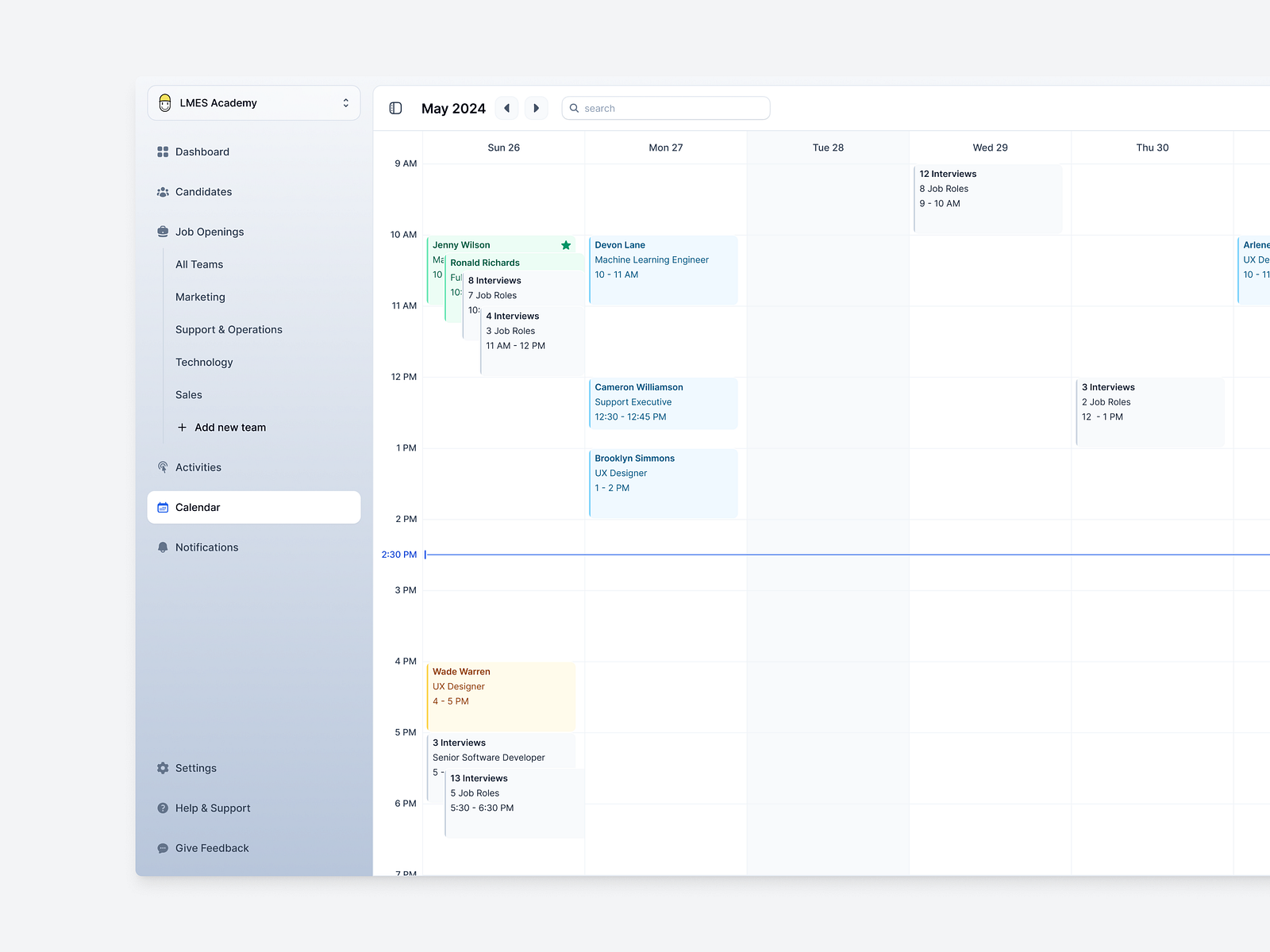 Week Calendar View by SHEIK AADHIL on Dribbble