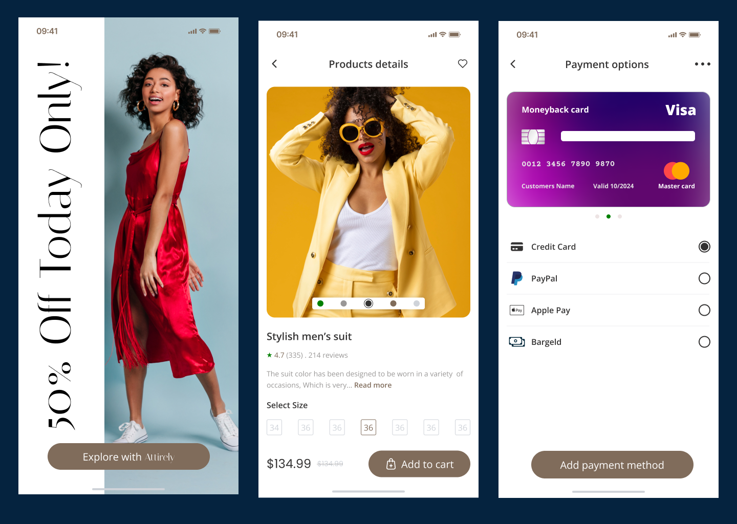 Clothing/Fashion Mobile App UI-UX by Chandan Kumar Mondal on Dribbble