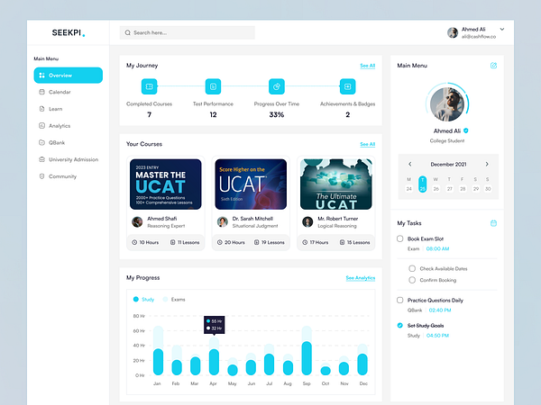 Student Portal Dashboard UI by Sajidur Rahman Shimul on Dribbble
