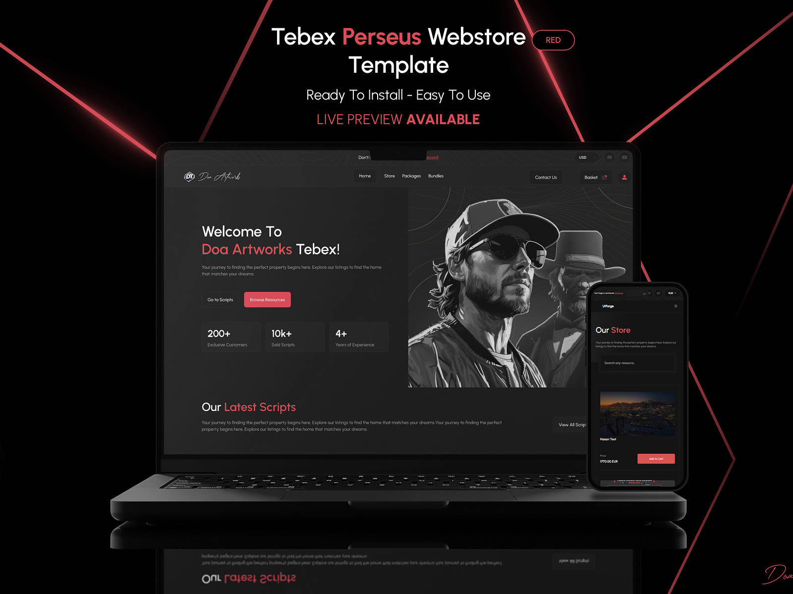 Tebex Webstore Template I Perseus [With 4 Color Options] by Doa Artworks on Dribbble