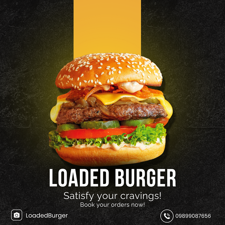 Loaded Burger Product Poster by Kristine Mae Millano on Dribbble