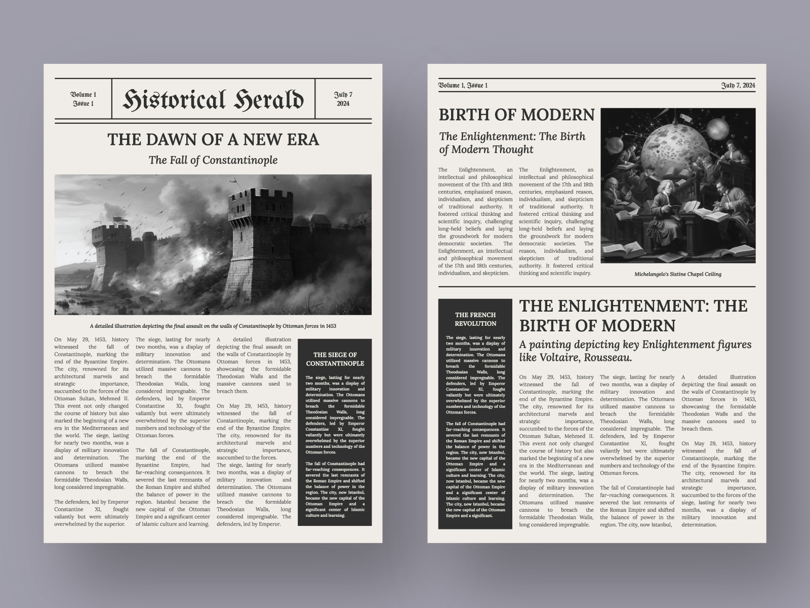 History Newspaper by Gdoc on Dribbble