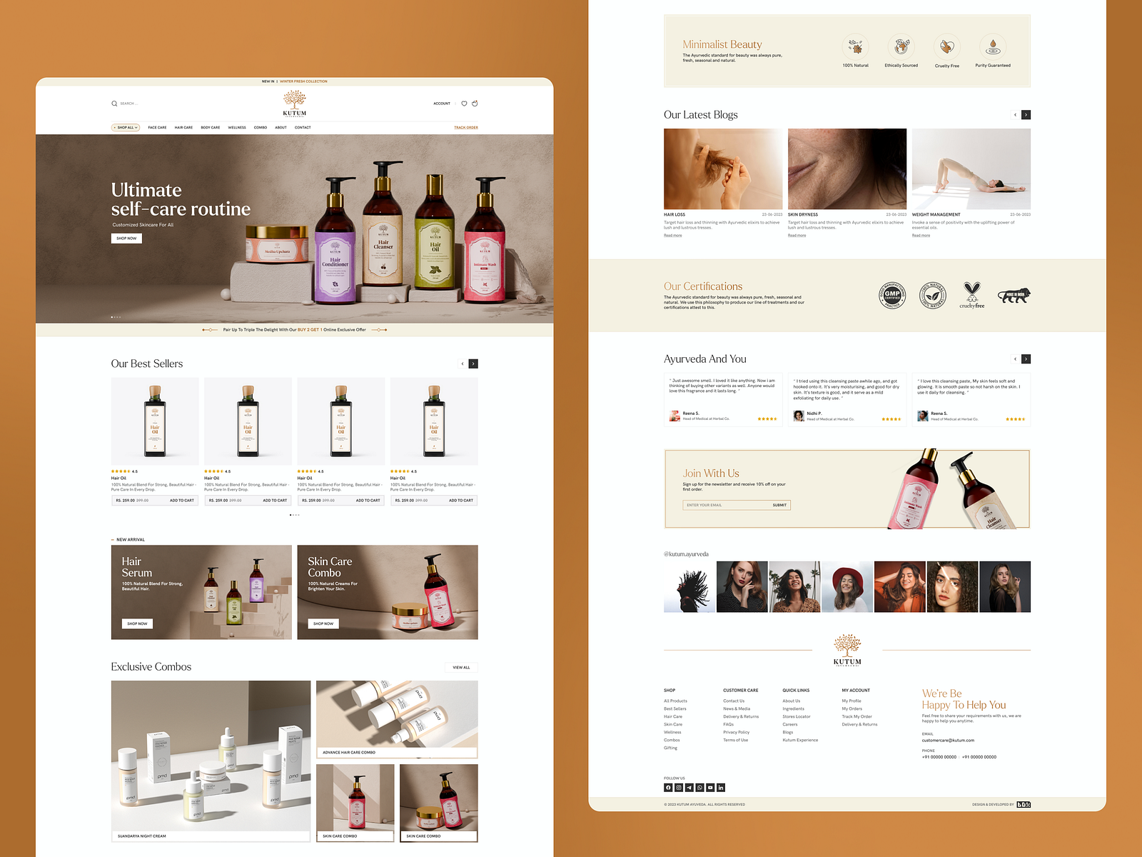 Kutum Ayurveda E-commerce Website. by Abox Agency on Dribbble