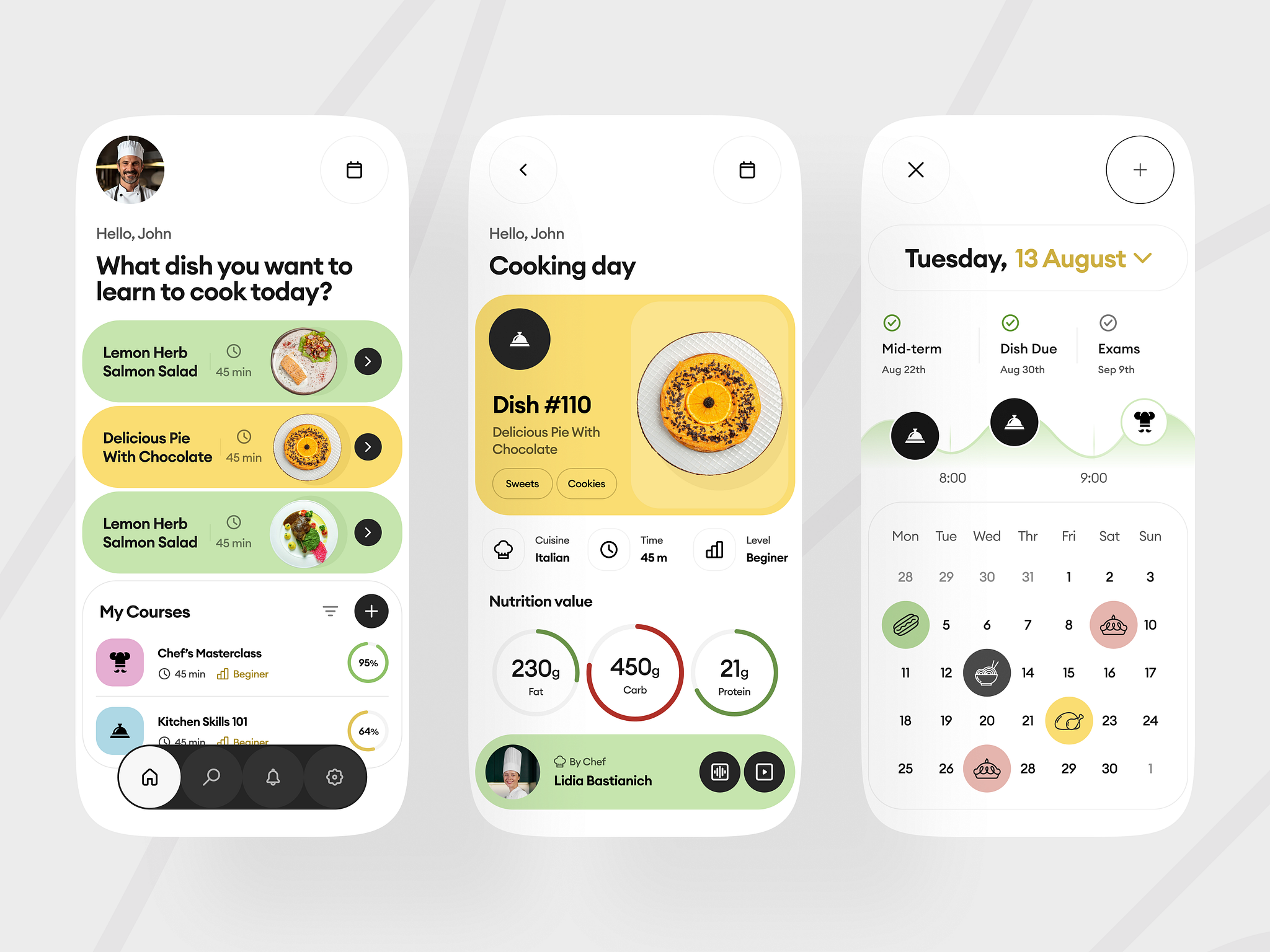 Food service - Mobile app by Anastasia Golovko on Dribbble