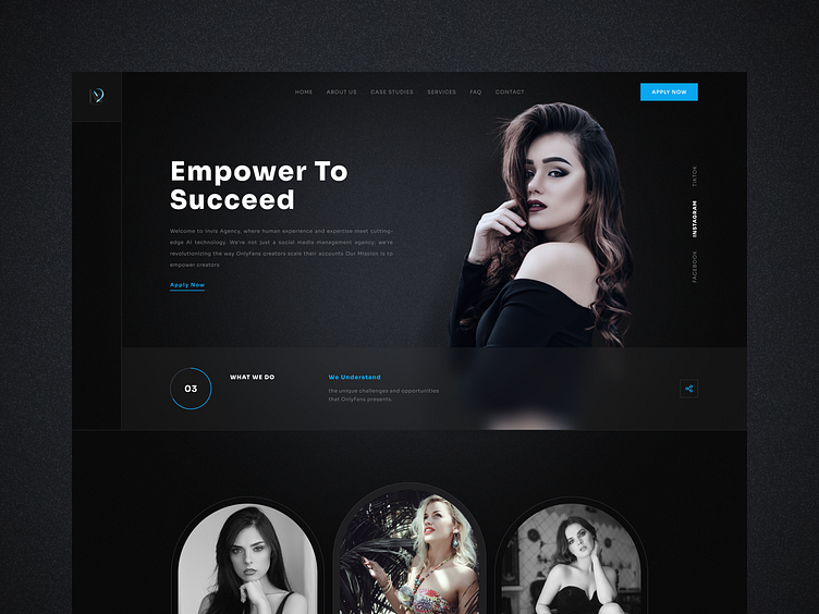 Model Agency Website Landing Page Design by Mohammad Sifat on Dribbble