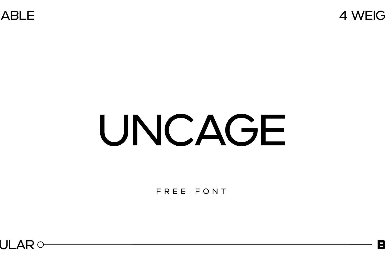 UNCAGE - Free variable font by Vladimir Klenov on Dribbble
