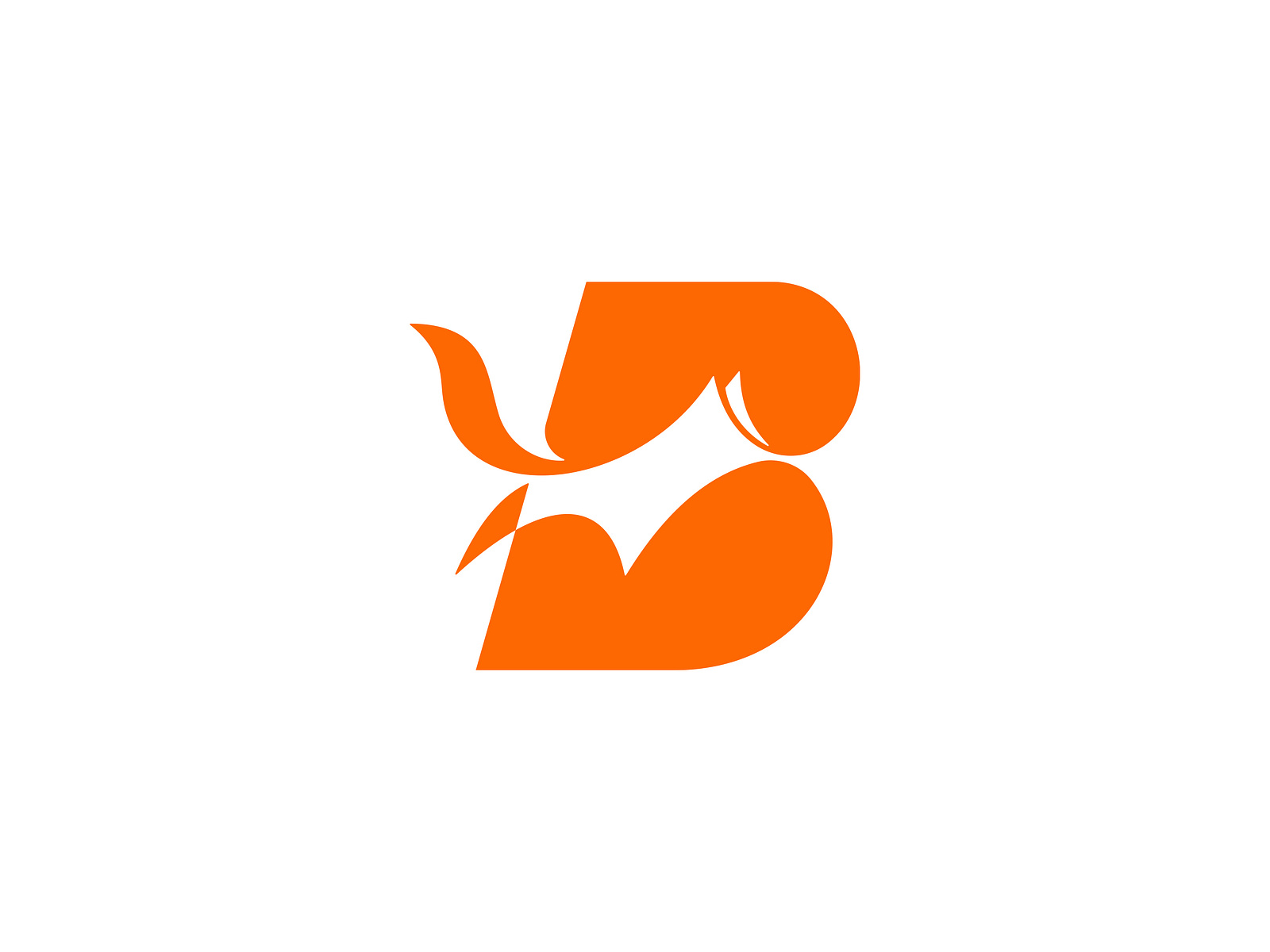 B Negative Space Fox Logo For Sale by LogoCaptain Studio on Dribbble