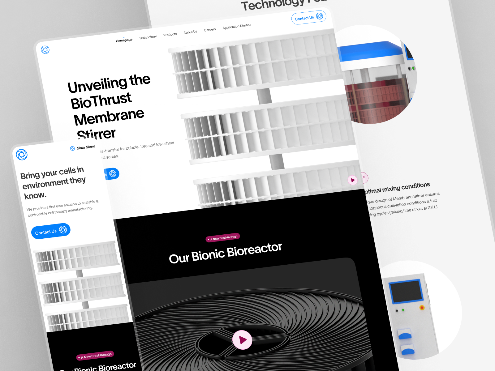 biothrust: The Bionic Bioreactor | Product Page Webflow UIUX by Samuel Oktavianus on Dribbble