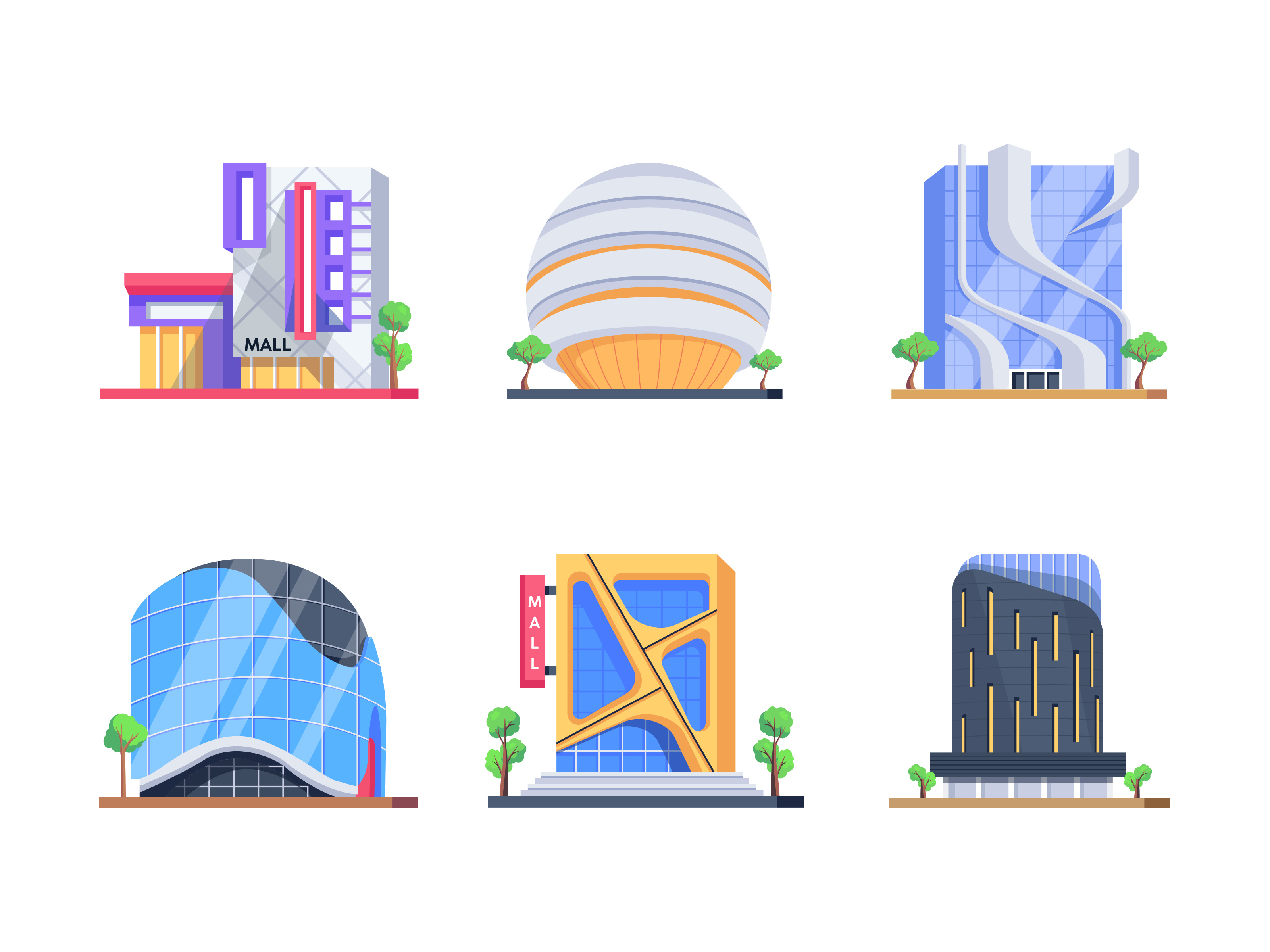 Shopping Mall Icons by Vectors Market on Dribbble
