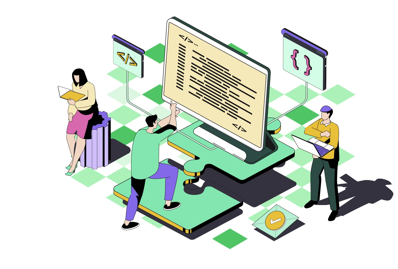 Developer Team 2d Animation By Digitalcrocs On Dribbble