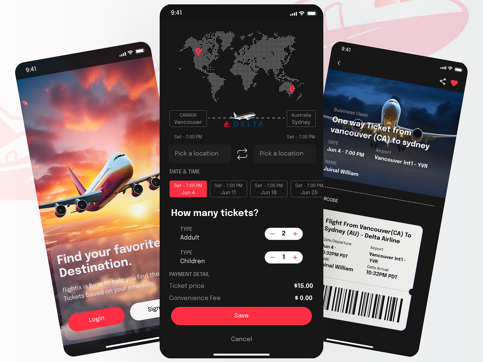 Flight Ticket App UI Concept by Mohammad Amin Mojaddami on Dribbble